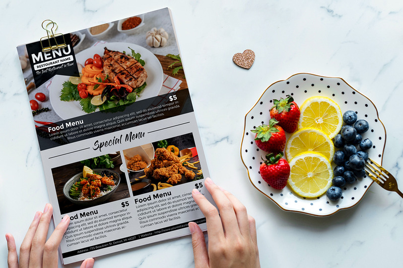 Clean Minimalist Menu Template #295132 - TemplateMonster