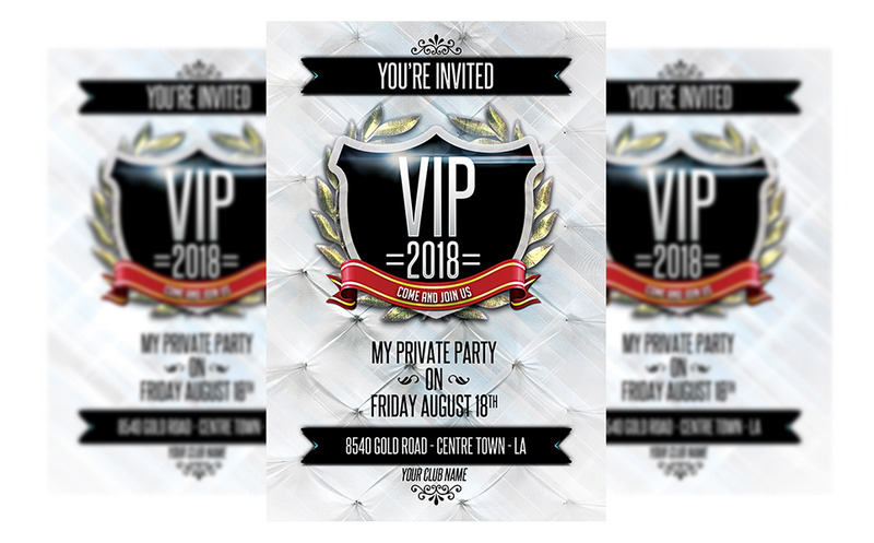 VIP Invitation Flyer Template #273438 - TemplateMonster