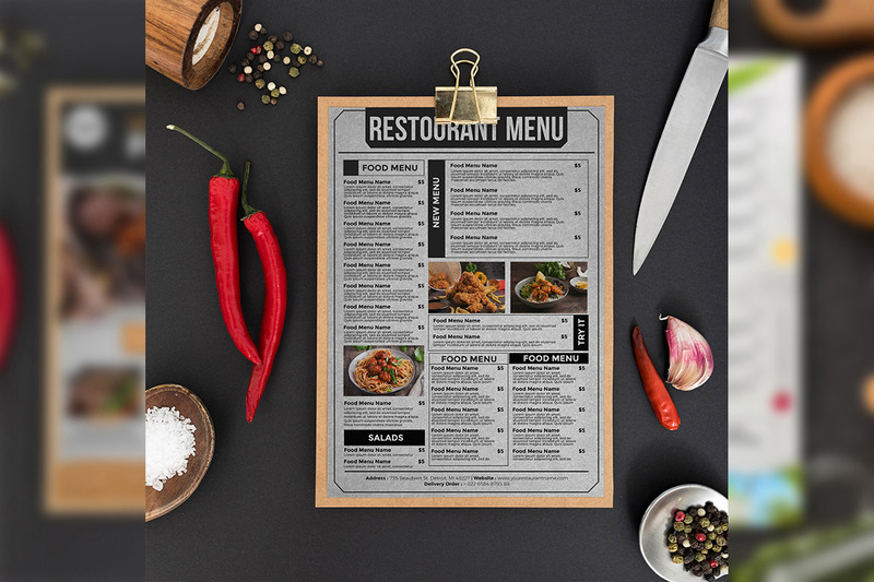 Classic Restaurant Menu Template #295359 - TemplateMonster