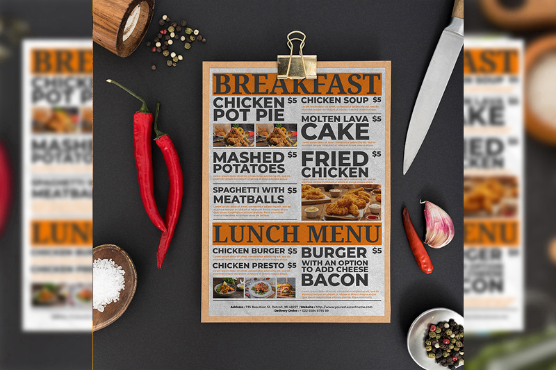 Breakast - Restaurant menu template #295459 - TemplateMonster