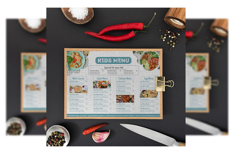 Kids Menu - Flyer Template #5 #296697 - TemplateMonster