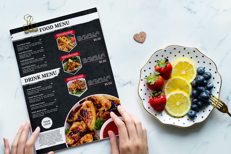 Black Restaurant Menu Template #294243 - TemplateMonster