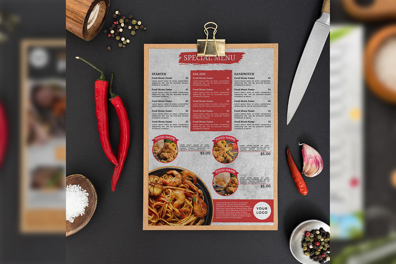 Modern Restaurant Menu Template#2 #293890 - TemplateMonster