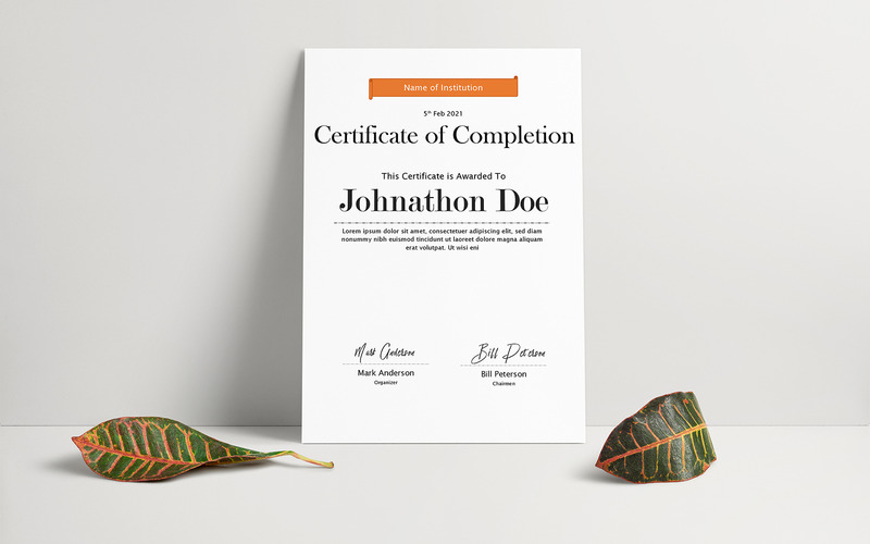 Mark - Certificate Template #164962 - TemplateMonster