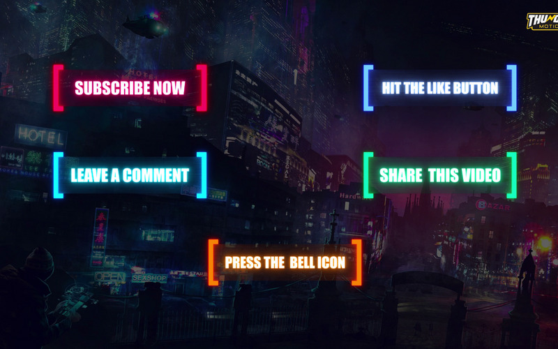 Futuristic YouTube Subscribe Button And Elements Pack - Stock Motion ...