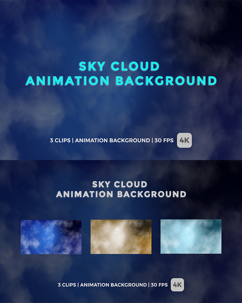 Sky Cloud Animation Background – 4K Motion Pack