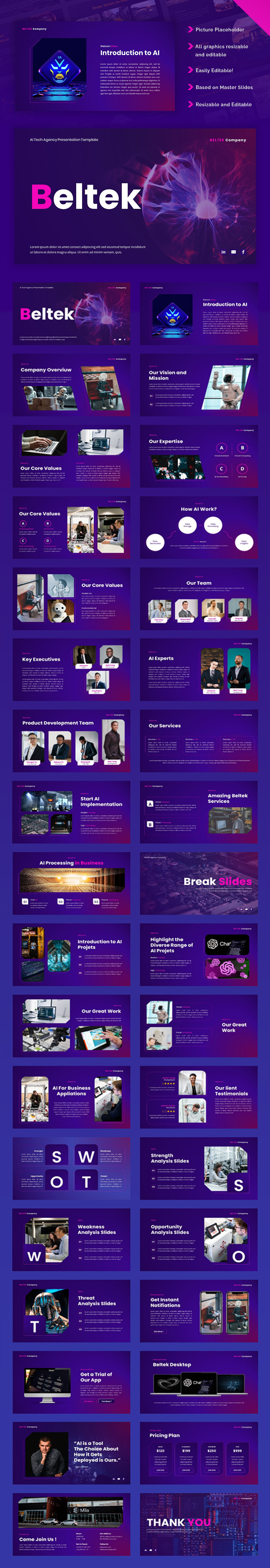 Beltek - AI Tech Presentation Keynote Template