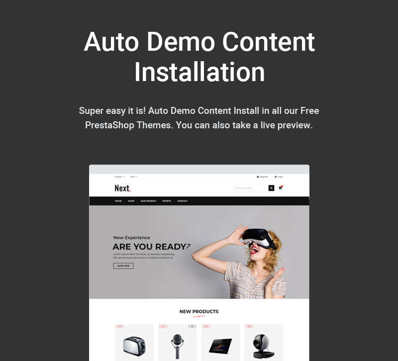 Next – Free PrestaShop Theme #224556 - TemplateMonster