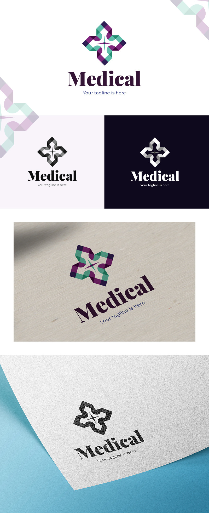 Medical Logo Design Template #185454 - TemplateMonster