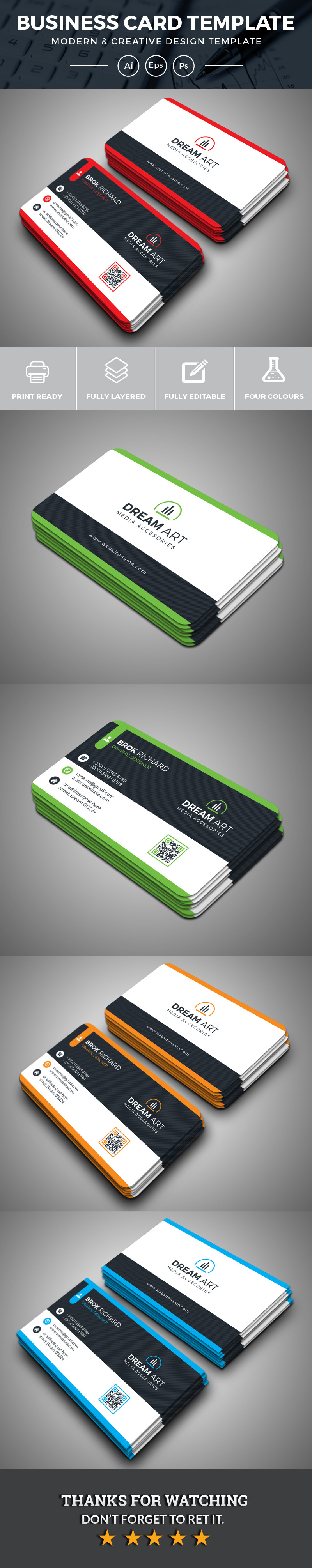 Corporate Smart Business Card Template - TemplateMonster