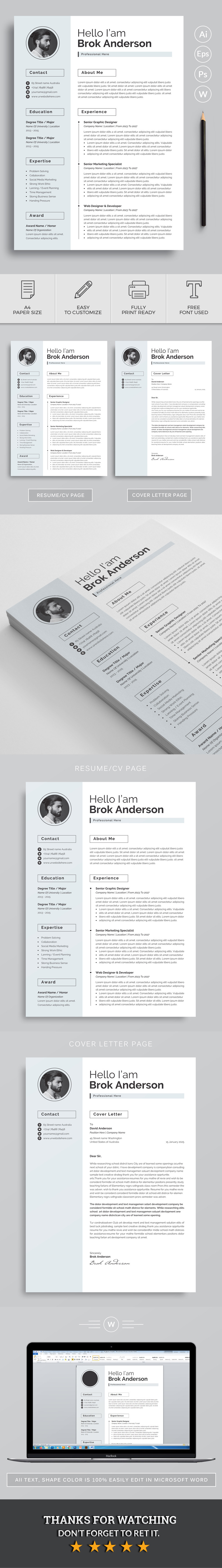 Professional Job Resume/Cv Template #231983 - TemplateMonster