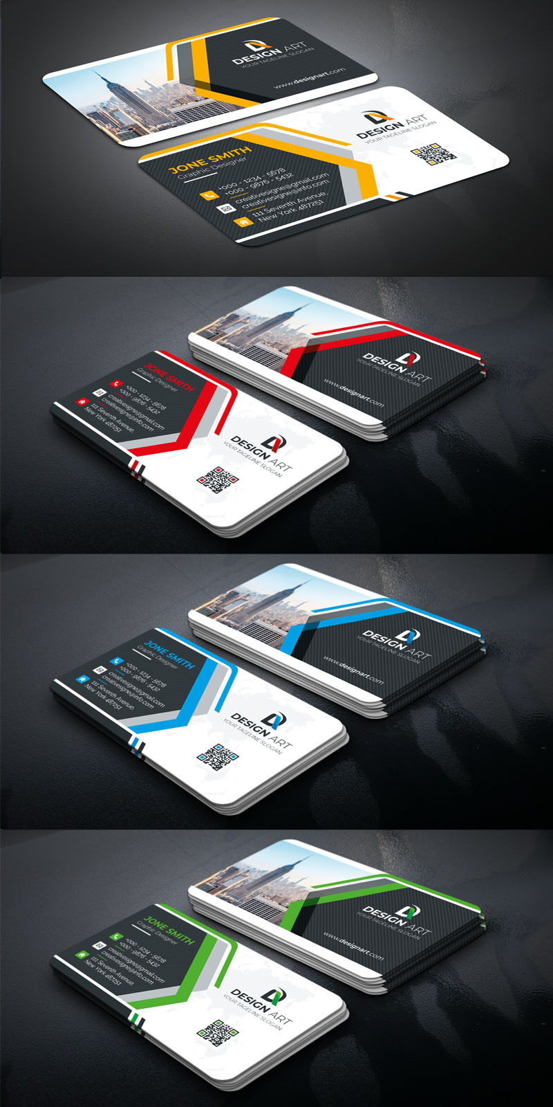 Creative Color Business card #279246 - TemplateMonster