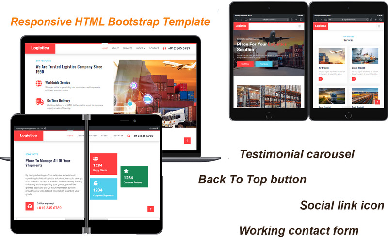 Lоgistiса Templates - Responsive HTML Bootstrap