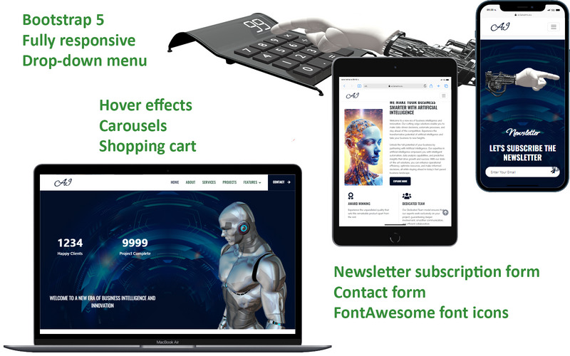 Artificial Intelligence Template - Responsive HTML Bootstrap Template