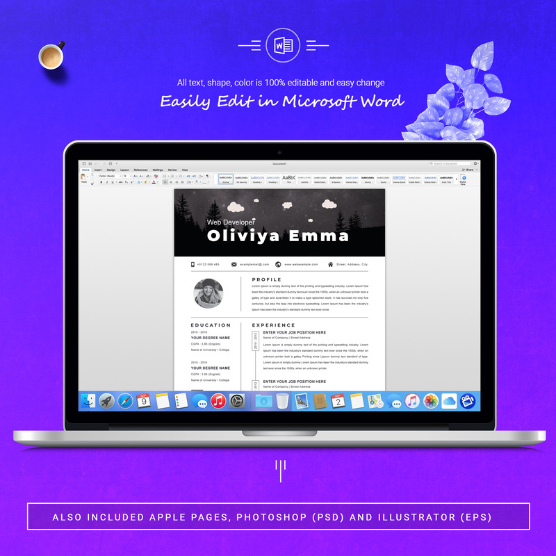 Oliviya Emma /Resume Template #224836 - TemplateMonster