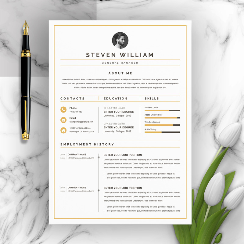 Steven / CV Template Printable Resume Templates