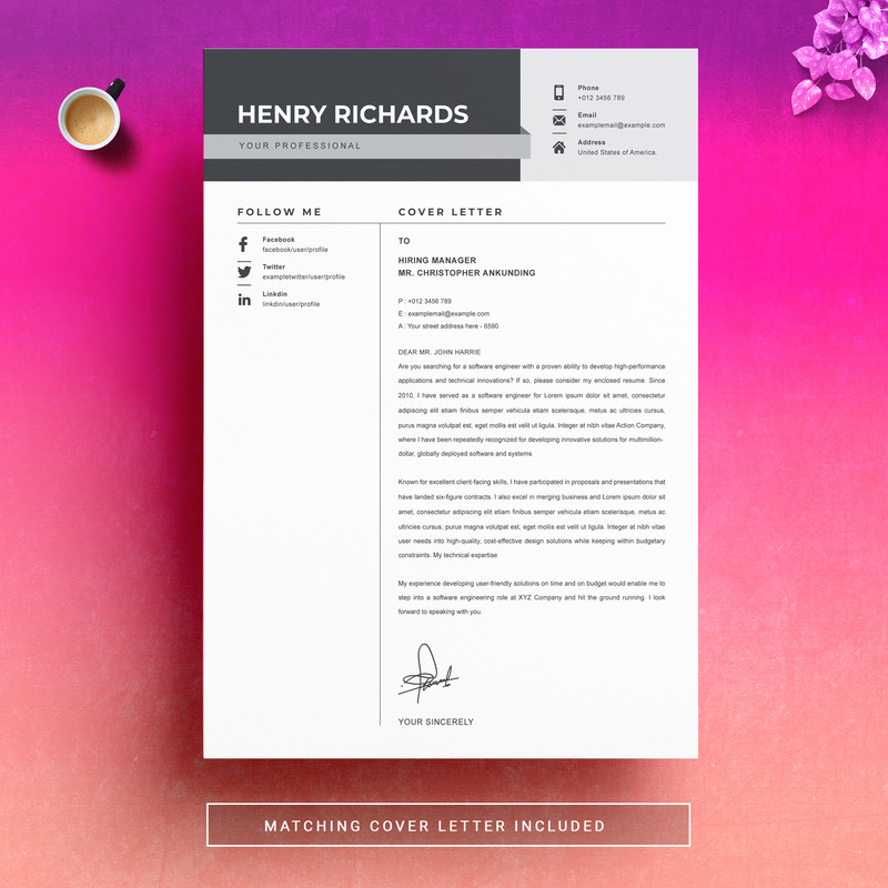 Henry Richards / CV Template #210154 - TemplateMonster