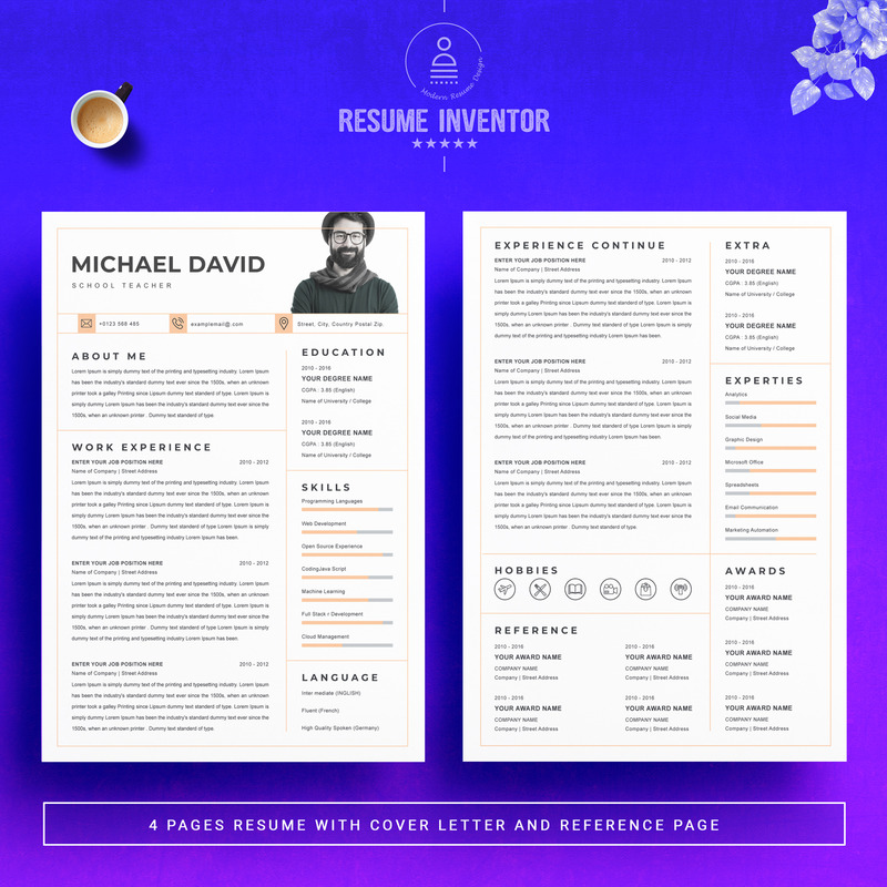 Michael David / Clean Resume Template - TemplateMonster