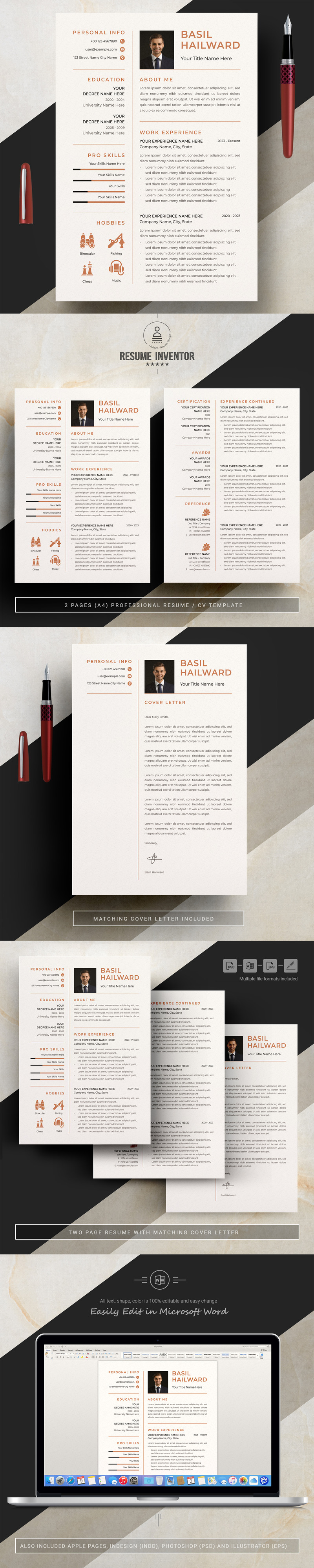 Executive CV Design Template #446535 - TemplateMonster
