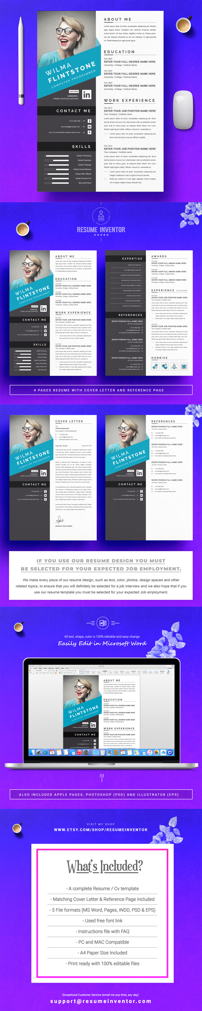 Professional Resume Template Design Layout - TemplateMonster