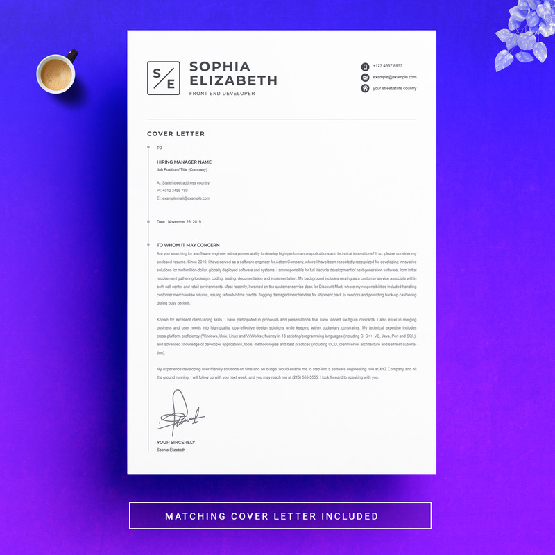 Elizabeth / Resume template #193241 - TemplateMonster