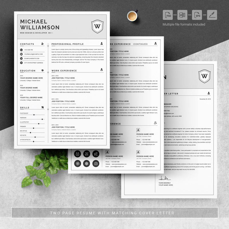 Michael / Resume Template #218151 - TemplateMonster