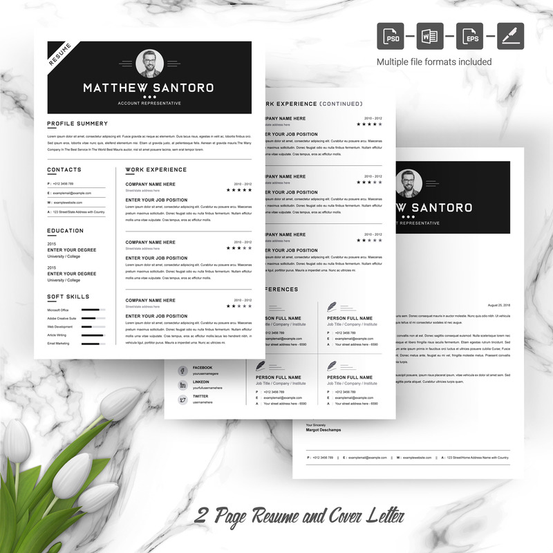 Matthew / Clean CV Template #234082 - TemplateMonster