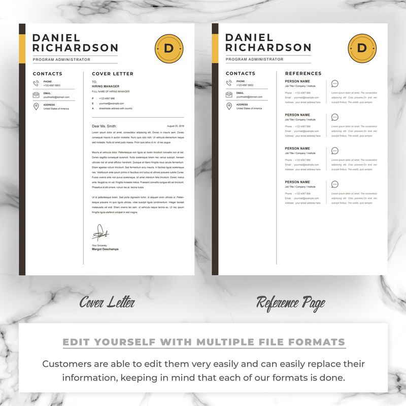 Daniel / Resume CV Template #234080 - TemplateMonster