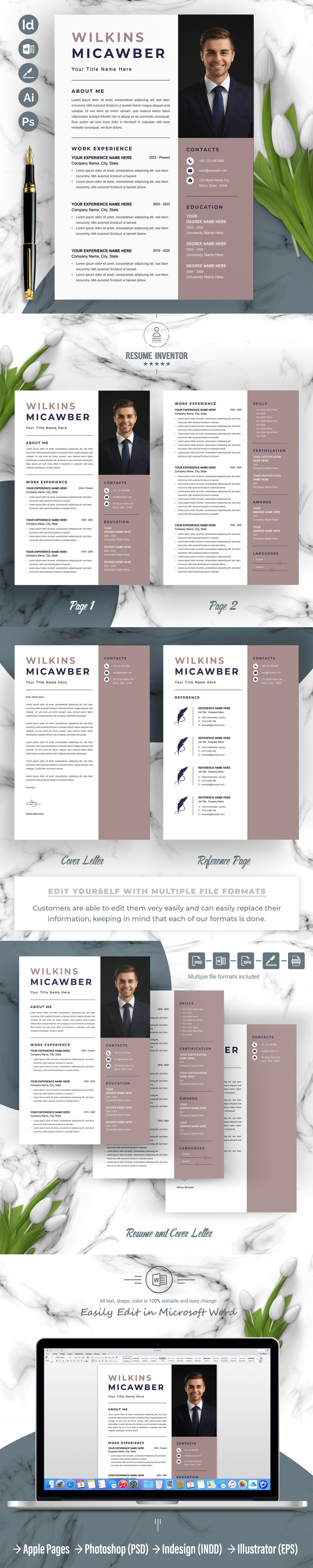 Professional Minimalist Resume Design - TemplateMonster