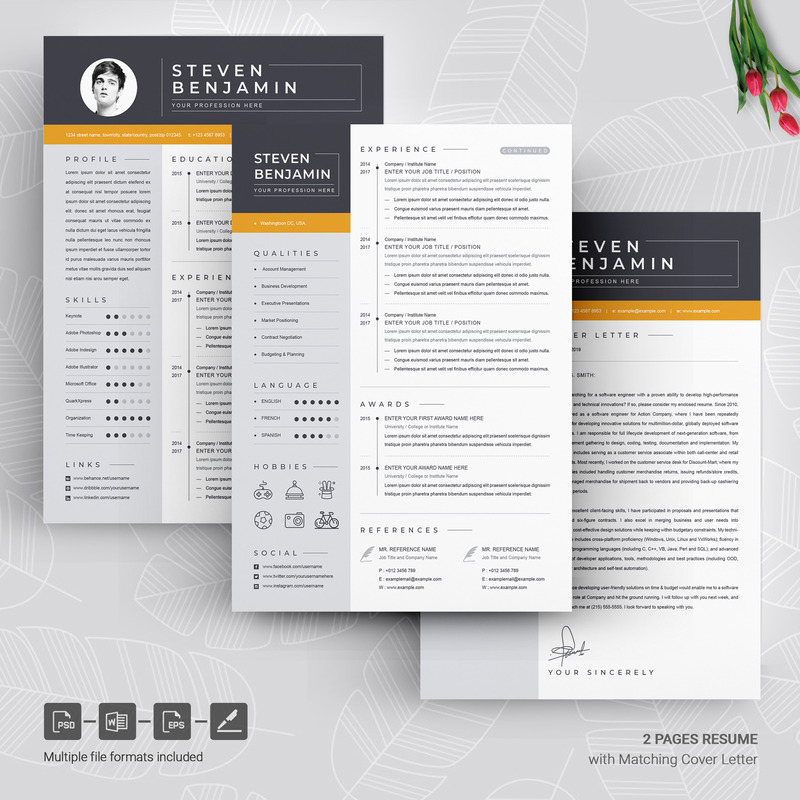 Steven Benjamin / Resume Template #186196 - TemplateMonster