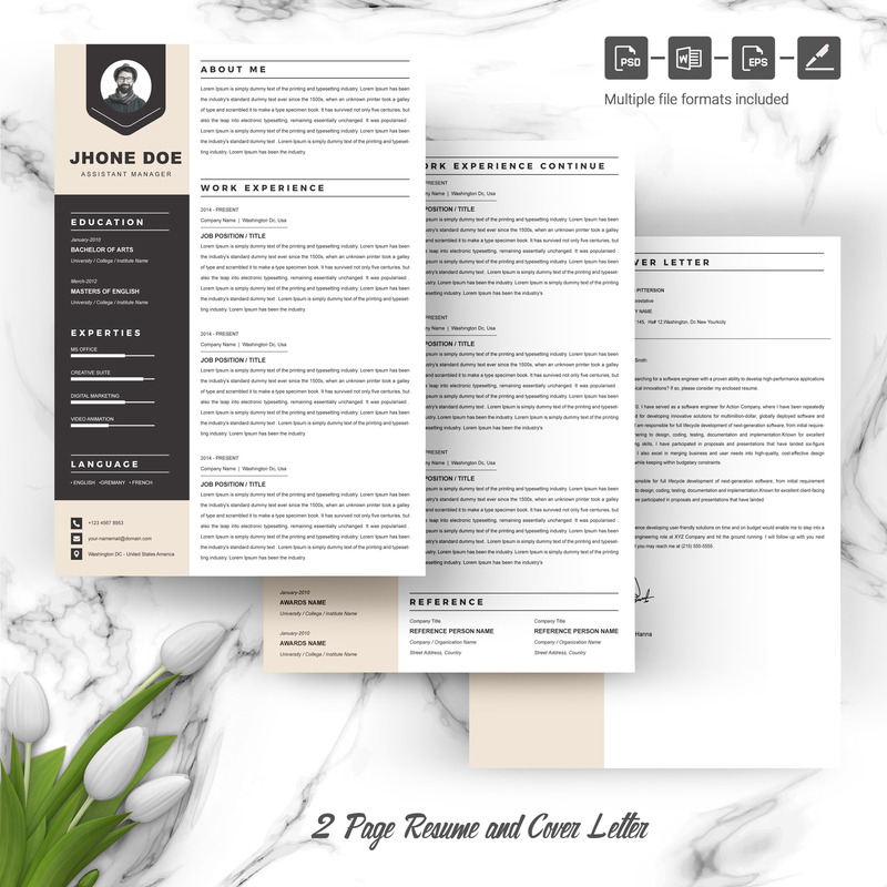Jhone Doe / Resume Template #195145 - TemplateMonster