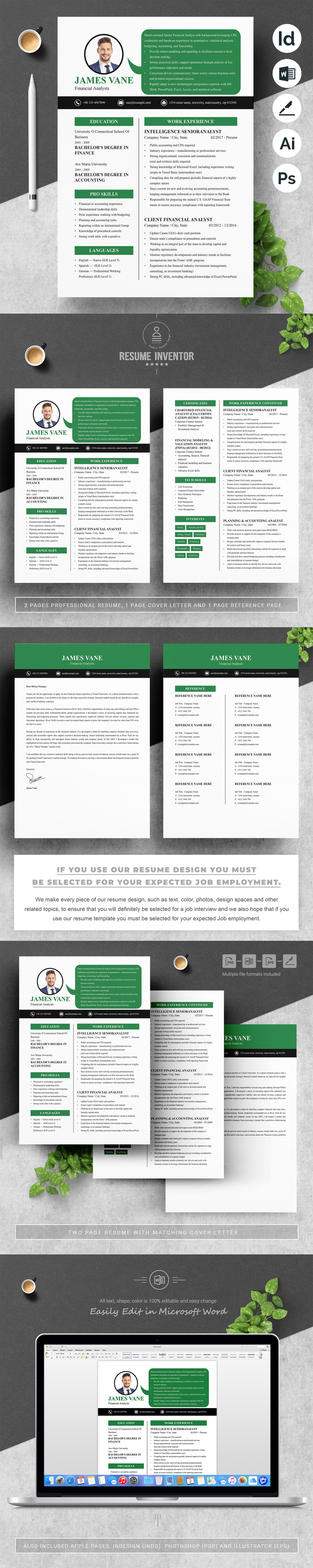 Editable Resume and CV Template Design - TemplateMonster