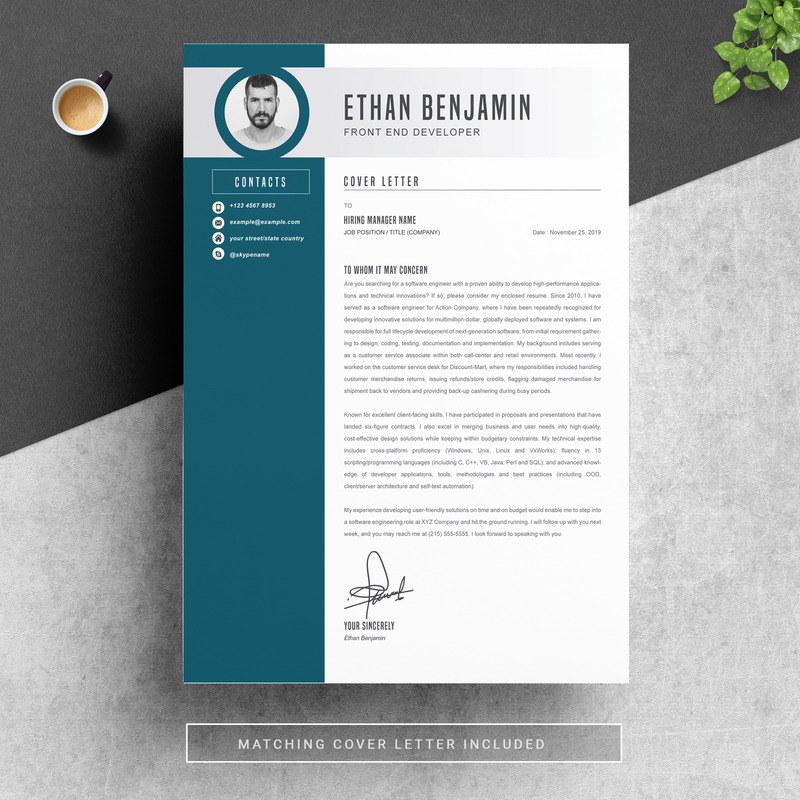 Ethan Benjamin / CV Template #192824 - TemplateMonster