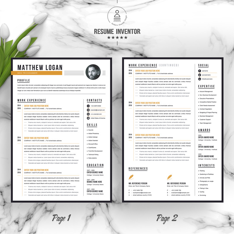 Matthew / Resume & CV Template #192822 - TemplateMonster