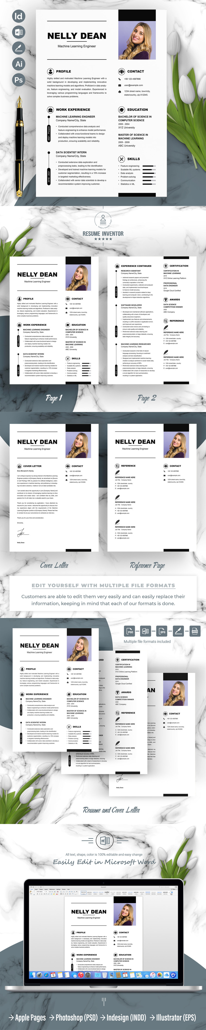 Clean And Modern Resume Template Design - TemplateMonster