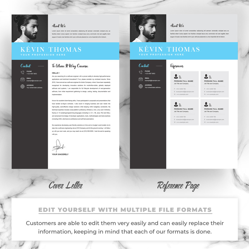 Kevin / Printable Resume Templates #186187 - TemplateMonster