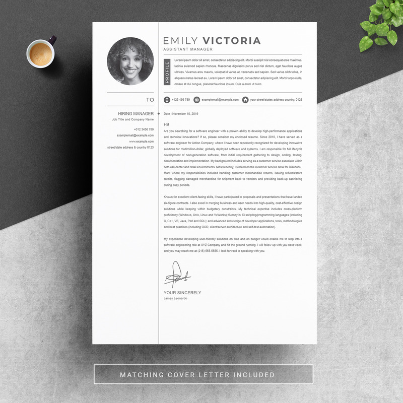 Emily Victoria / CV Template #190086 - TemplateMonster