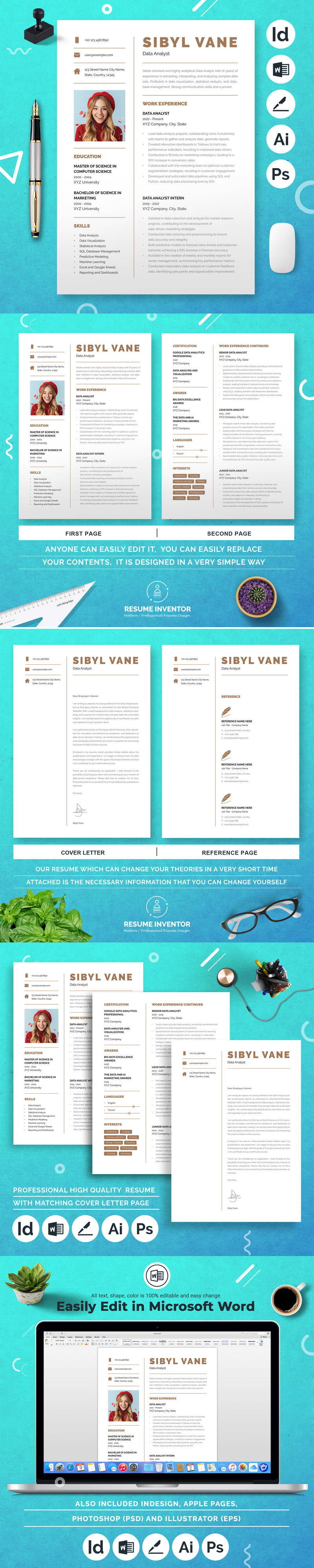 Simple And Clean Resume Design With Photo - TemplateMonster
