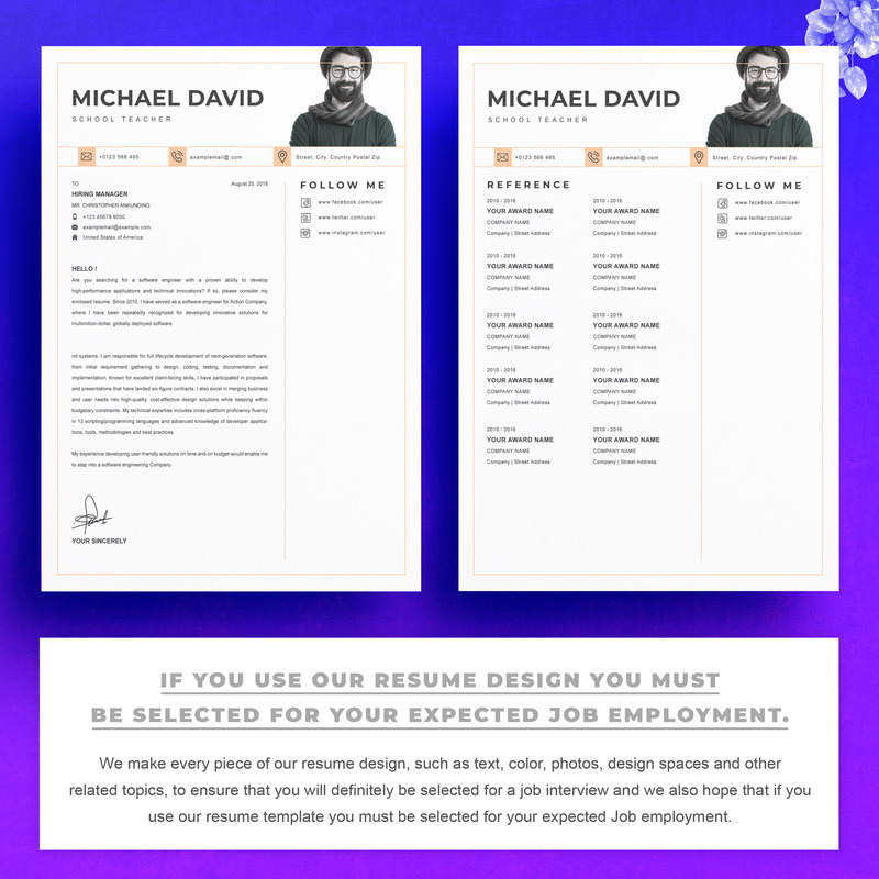 Michael David / Clean Resume Template - TemplateMonster