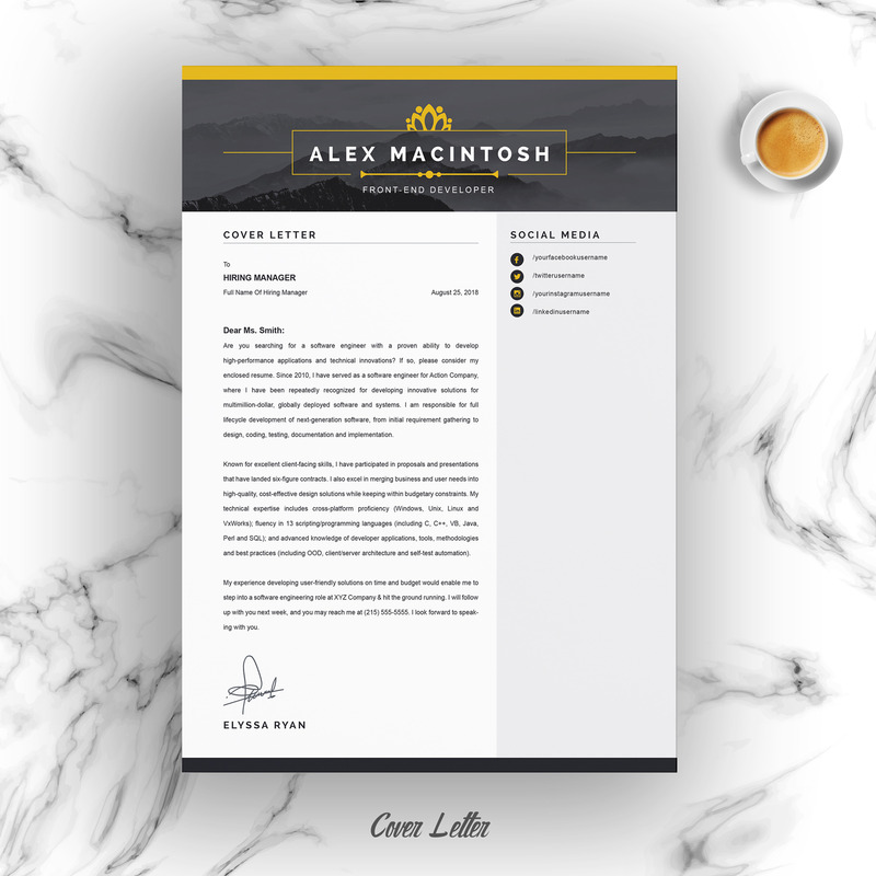 Alex / CV Template Printable Resume Templates