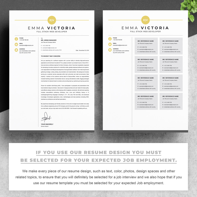 Emma Victoria / Resume Template #193244 - TemplateMonster