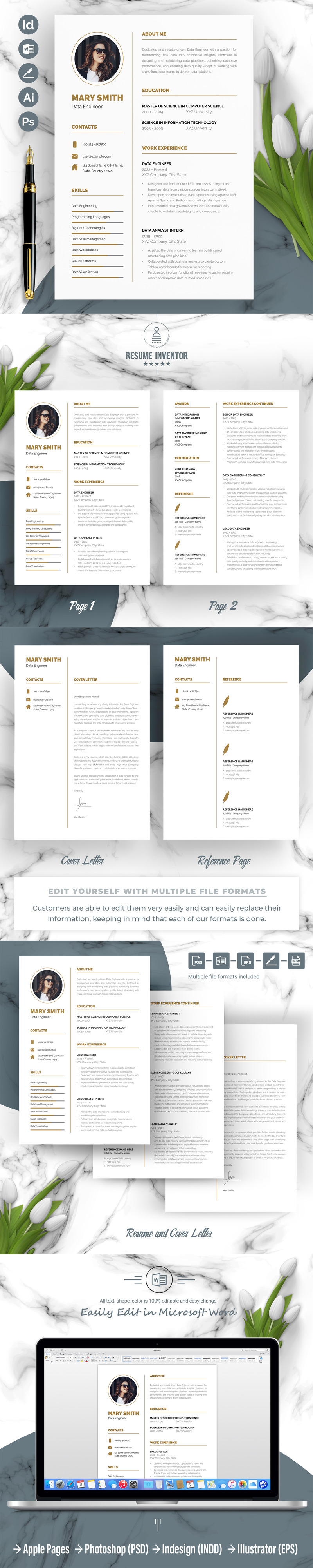 Classic Simple And Clean Resume Template - TemplateMonster