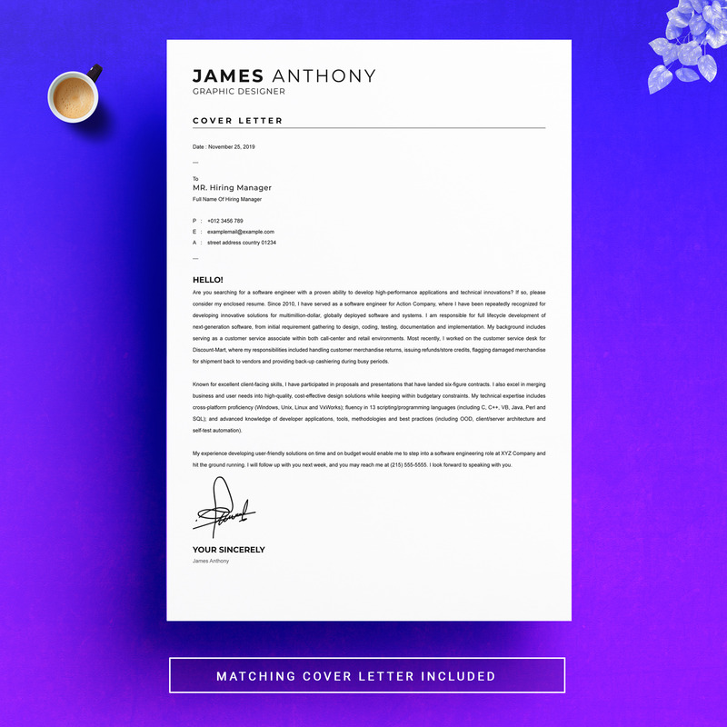 James Anthoni Printable Resume Templates - TemplateMonster