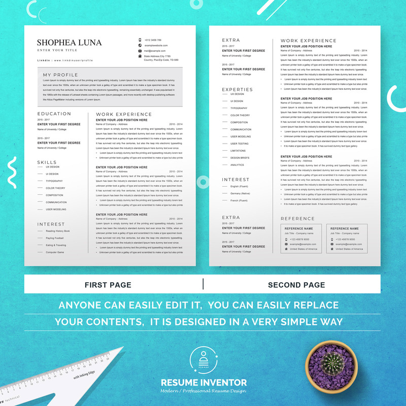 Luna / Clean Resume Template #232008 - TemplateMonster