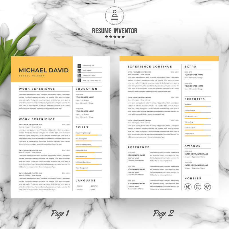 Michael David / Resume Template #226115 - TemplateMonster