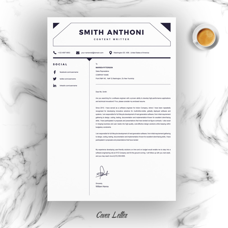 Smith Anthoni / CV Template #195143 - TemplateMonster