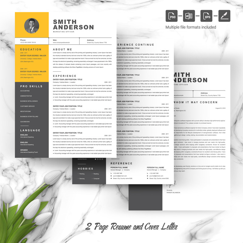 Smith Anderson / CV Template #201136 - TemplateMonster