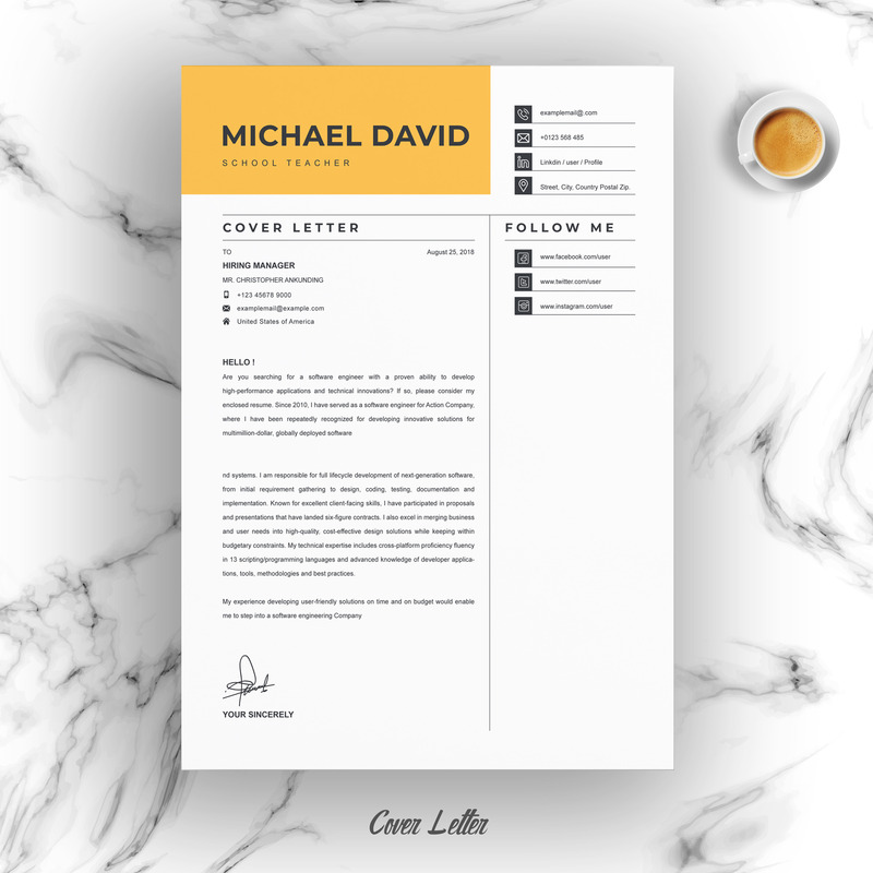 Michael David / Resume Template #226115 - TemplateMonster