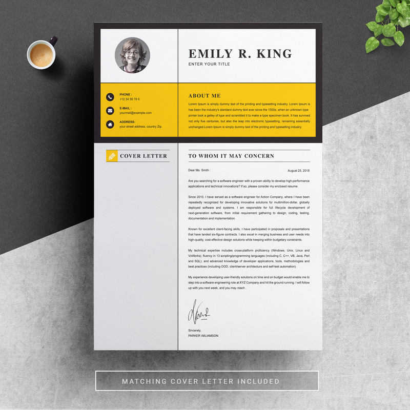 Emily r. king / CV Template #198846 - TemplateMonster