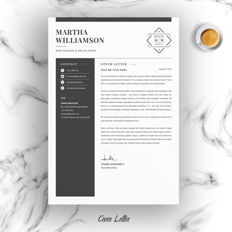 Martha / Clean Modern Resume #218818 - TemplateMonster